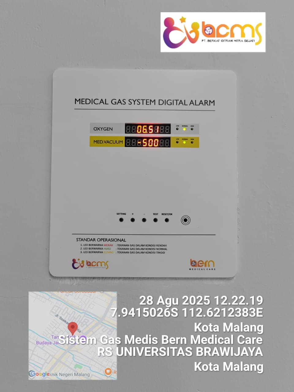 RS Universitas Brawijaya - Kontraktor Instalasi Gas Medis | PT Berkat Citrani Mitra Sejati (BCMS)
